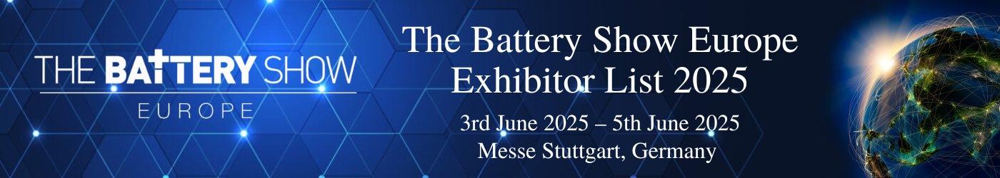 The Battery Show Europe Exhibitor List - Buy At $450